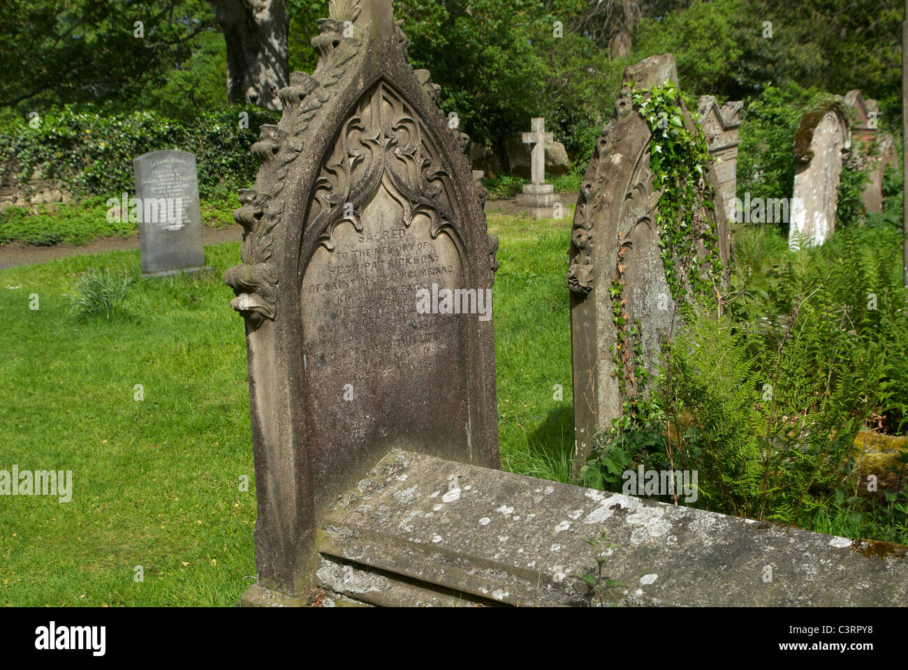Victorian Graves Lanercost Stock Photo - Alamy