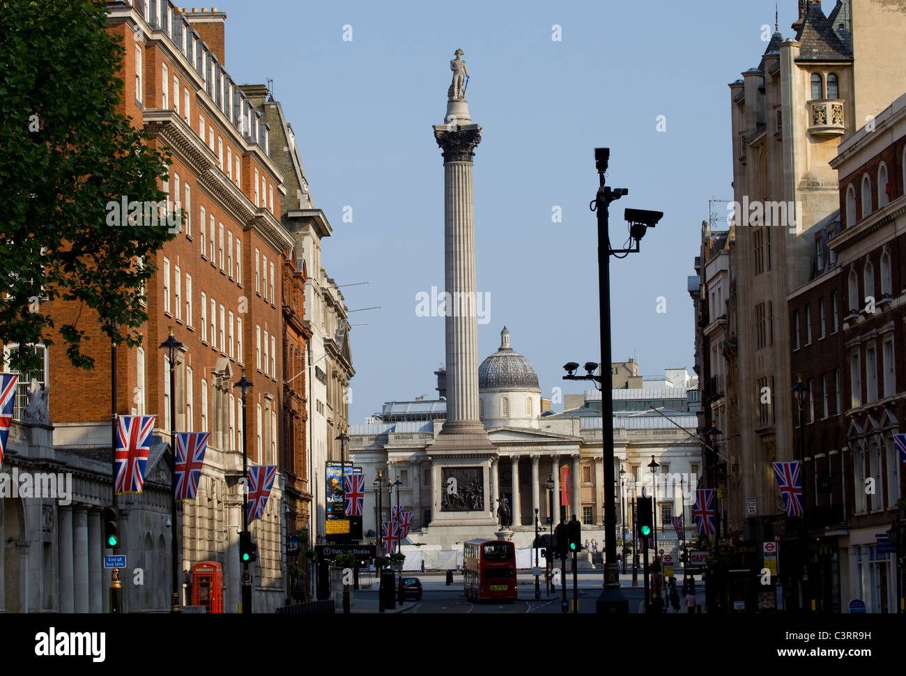 Trafalgar Square London from Whitehall Stock Photo - Alamy