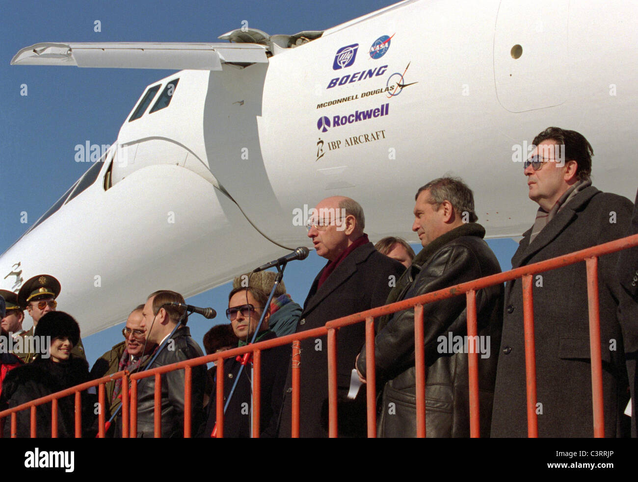 Tu 144ll rollout ceremony ambassador pickering description hi-res stock ...