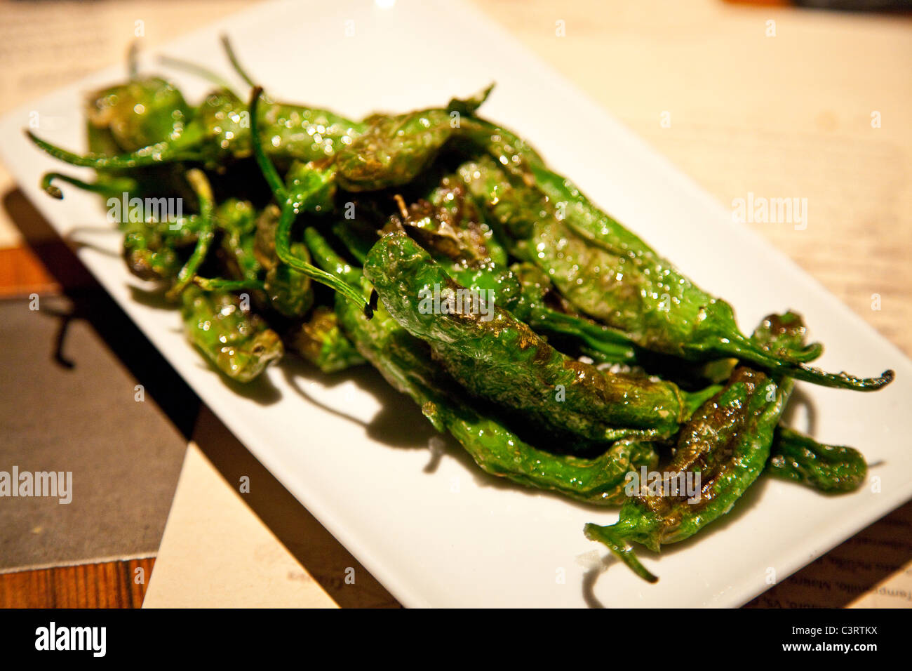 Blistered Shishitou Peppers, Estadio Spanish tapas restaurant in ...