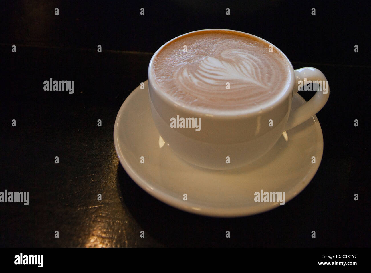 Cappuccino at 9th street espresso, Manhattan, New York City Stock Photo ...