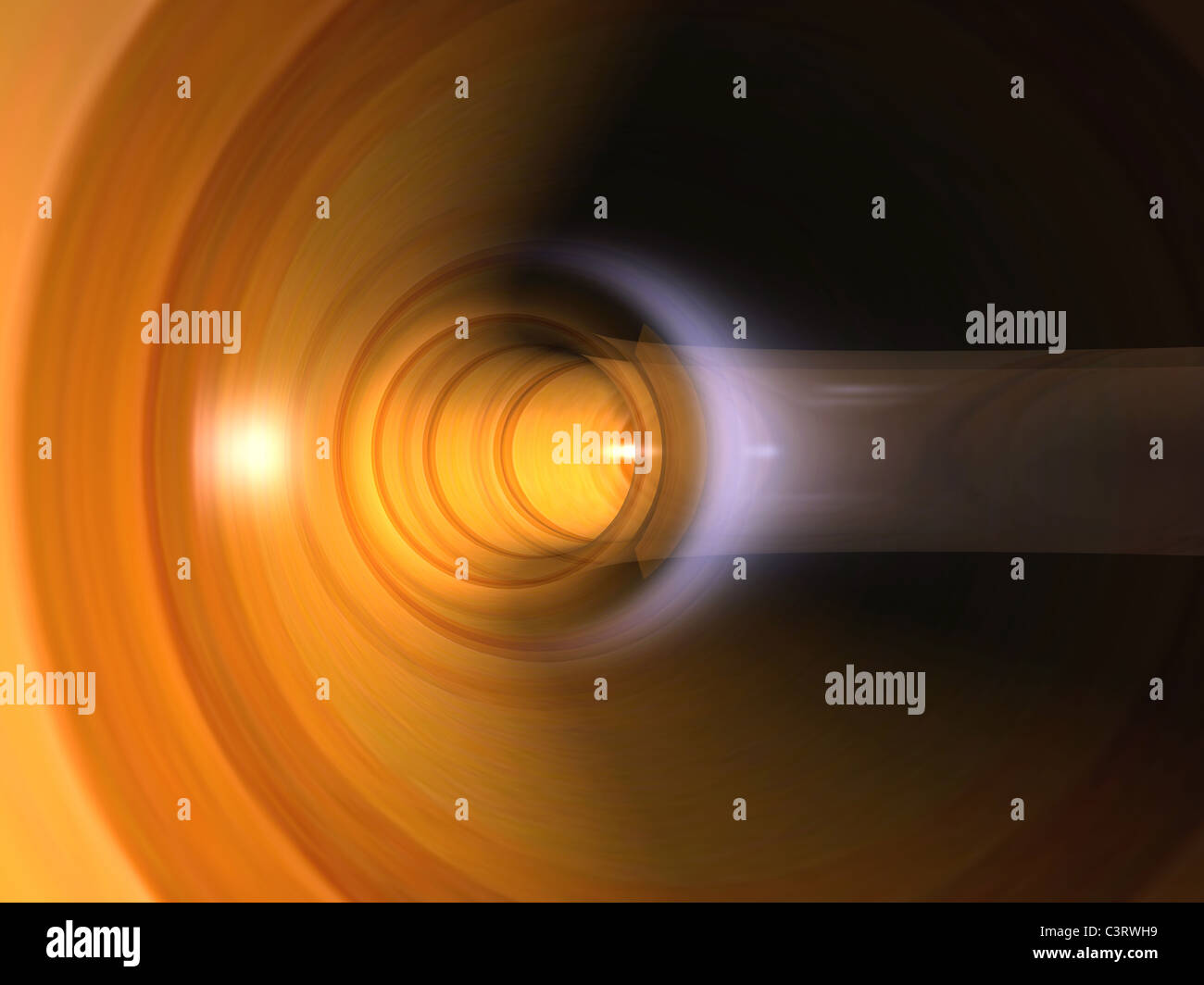 Tech golden background with flares Stock Photo - Alamy