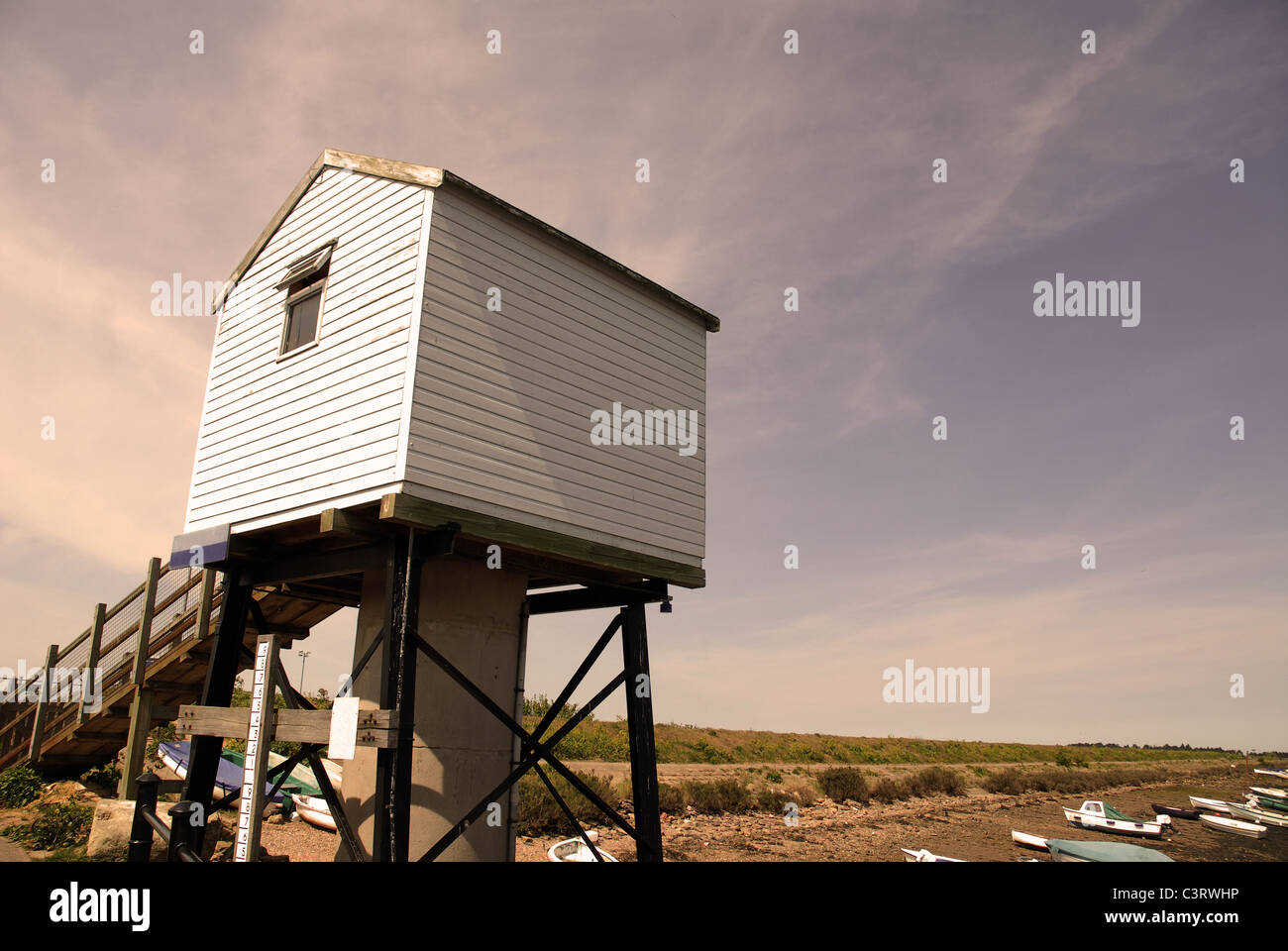 Harbor Lookout station in England Stock Photo - Alamy