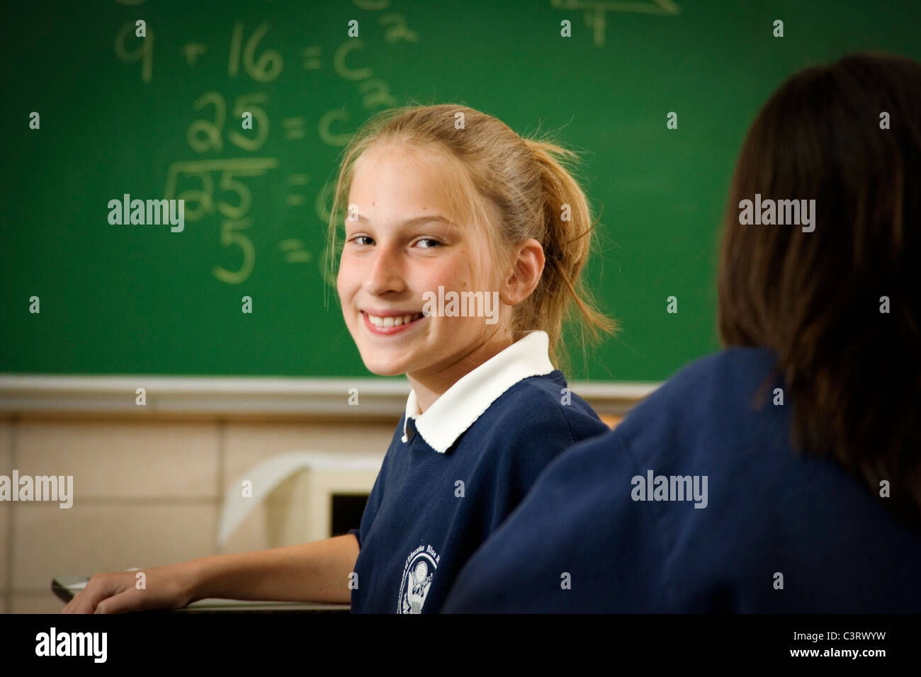 Middle school girl math hi-res stock photography and images - Alamy