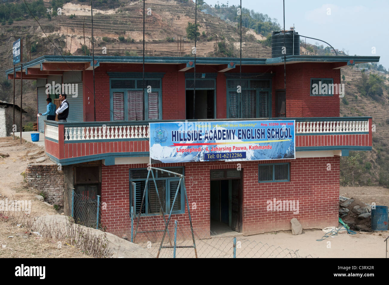 English-language private school in a small village in the Kathmandu ...