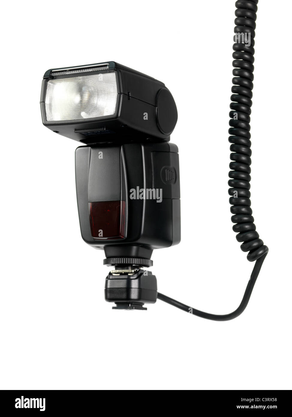 A camera flash isolated against a white background Stock Photo - Alamy