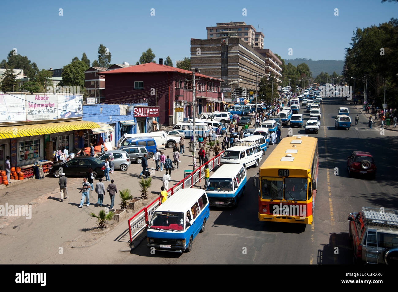 Entoto Avenue, Arat Kilo, Addis Ababa, Ethiopia Stock Photo - Alamy