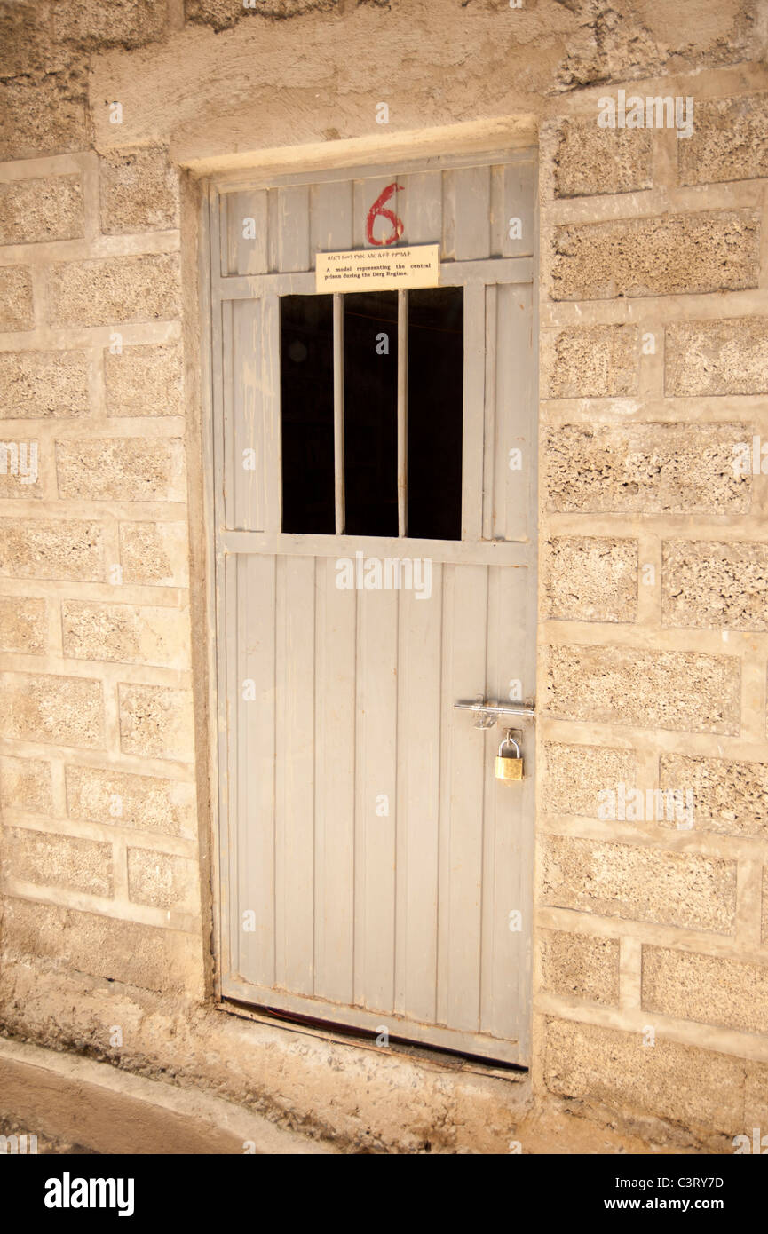 Replica of prison cell during the Derg, Red Terror Martyrs Memorial ...