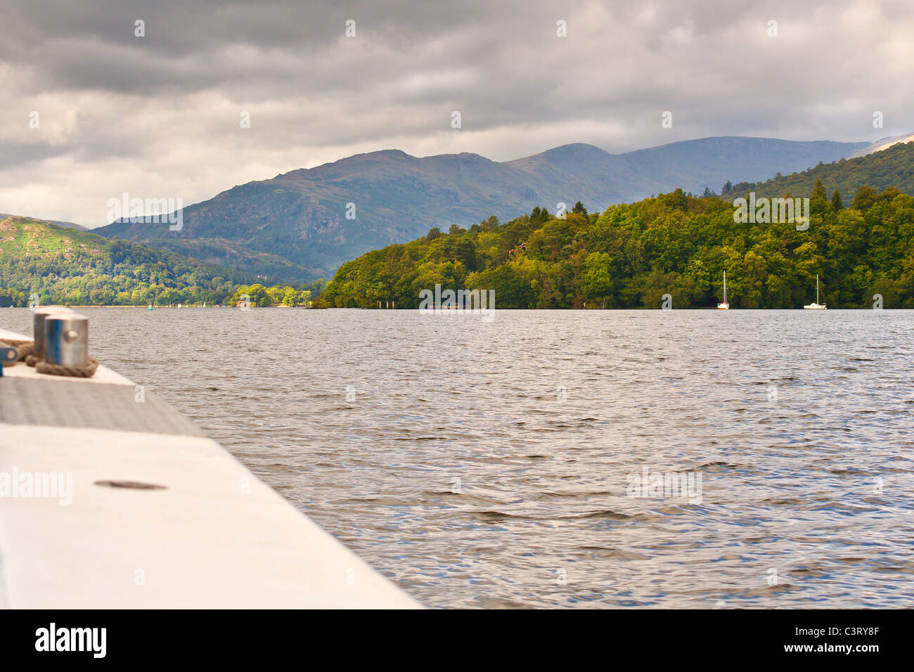 View across Windermere heading back from Ambleside on one of the ...