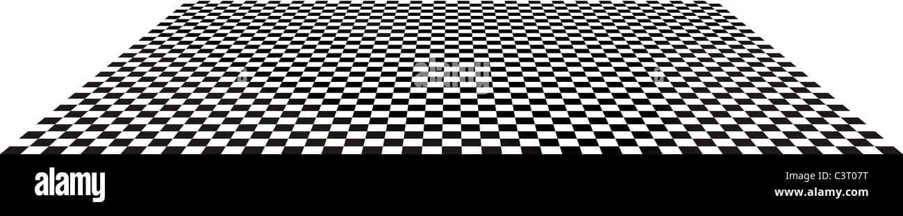 Perspective with black and white square Stock Photo - Alamy