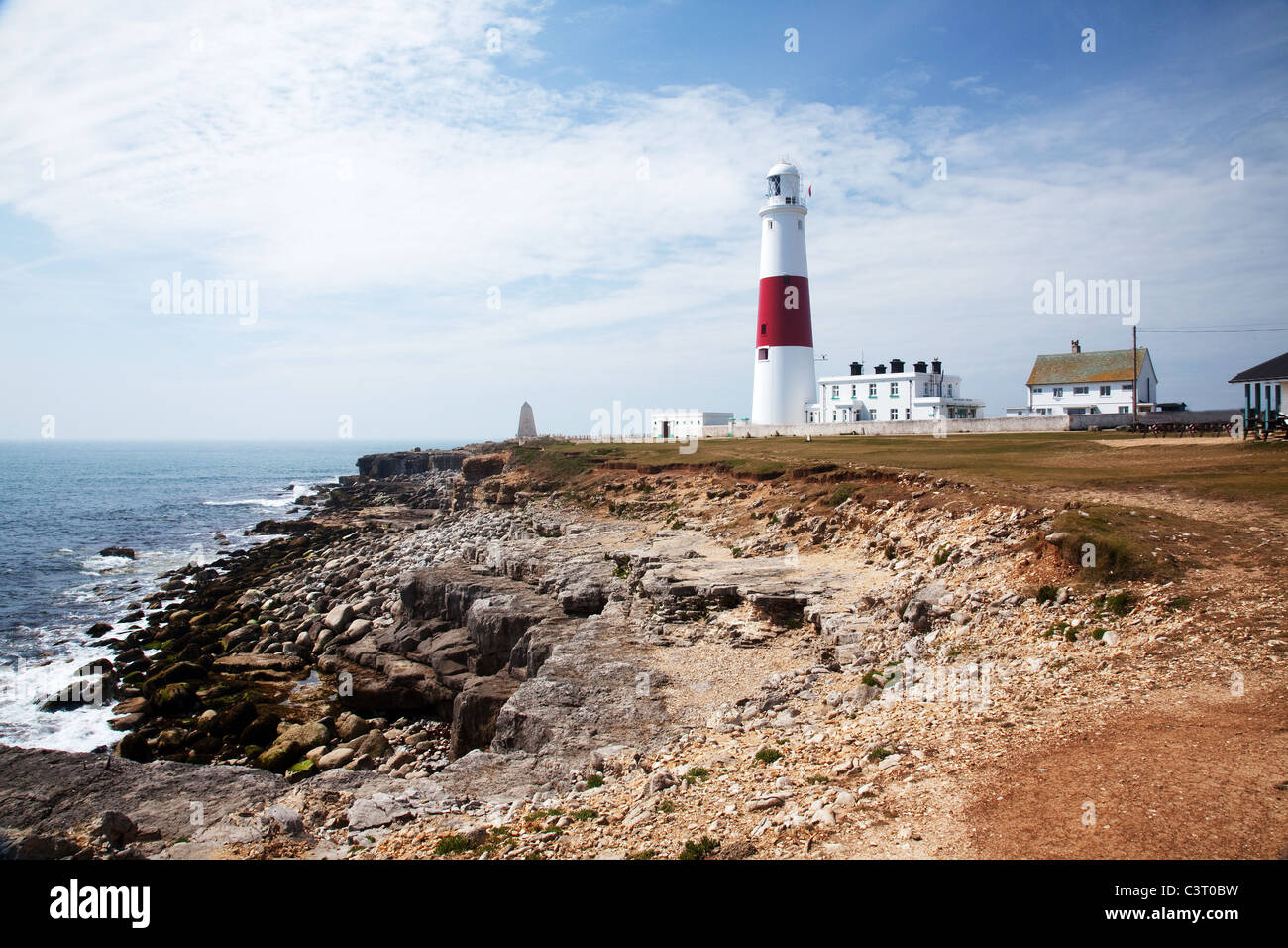 A landscape view of Portland Bill Lighthouse in Dorset Stock Photo - Alamy