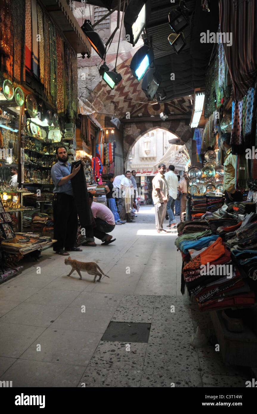 Khan El Khalili is a major souk or bazaar in the Islamic district of ...
