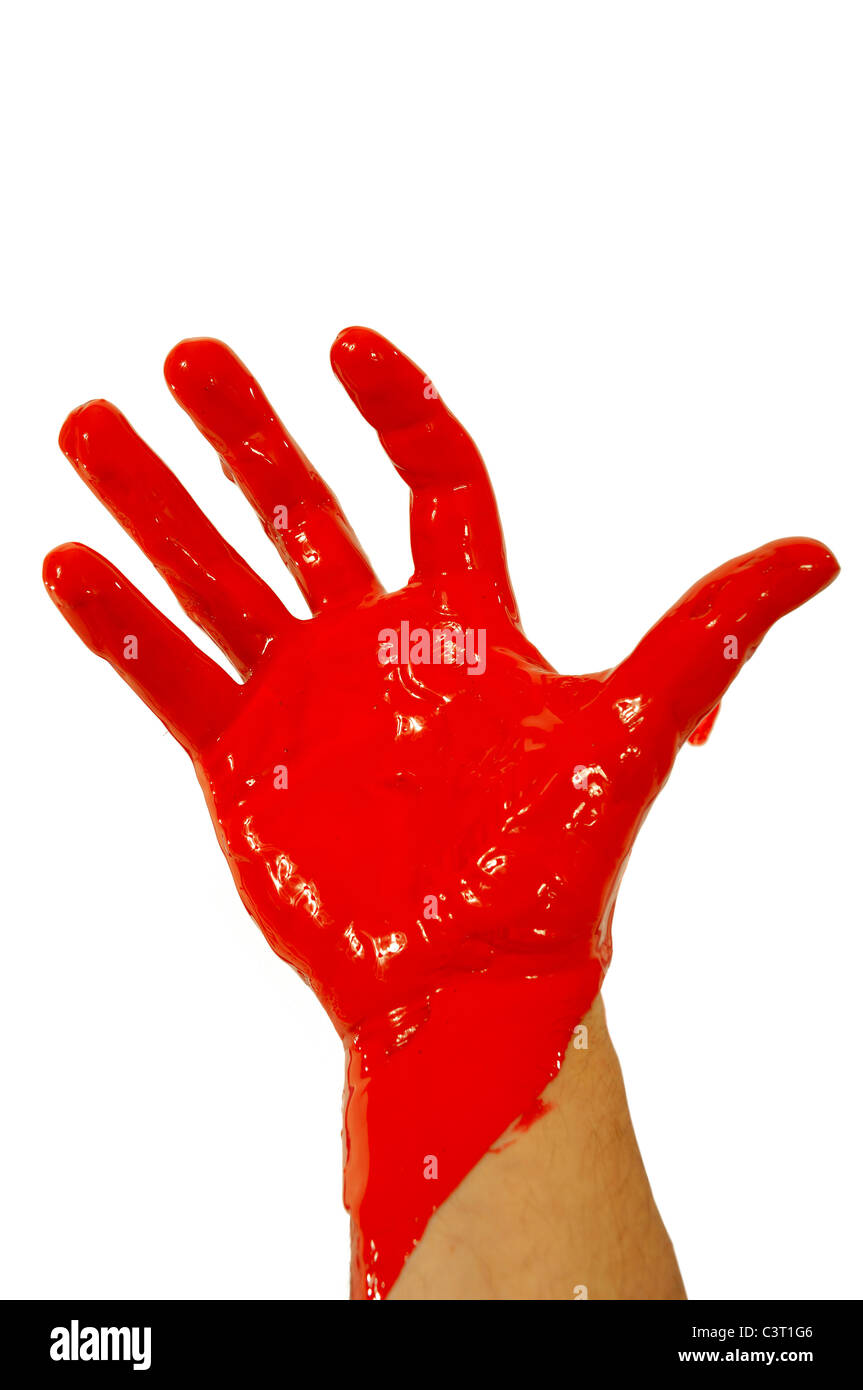 Red Palm Hand High Resolution Stock Photography and Images - Alamy