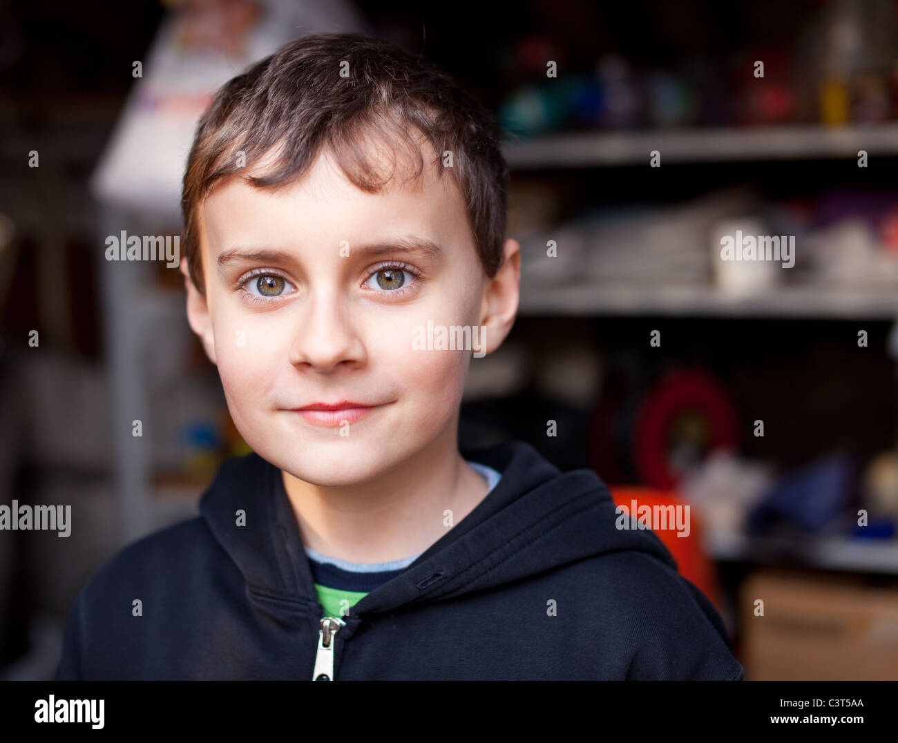 Closeup portrait of a beautiful caucasian boy Stock Photo - Alamy