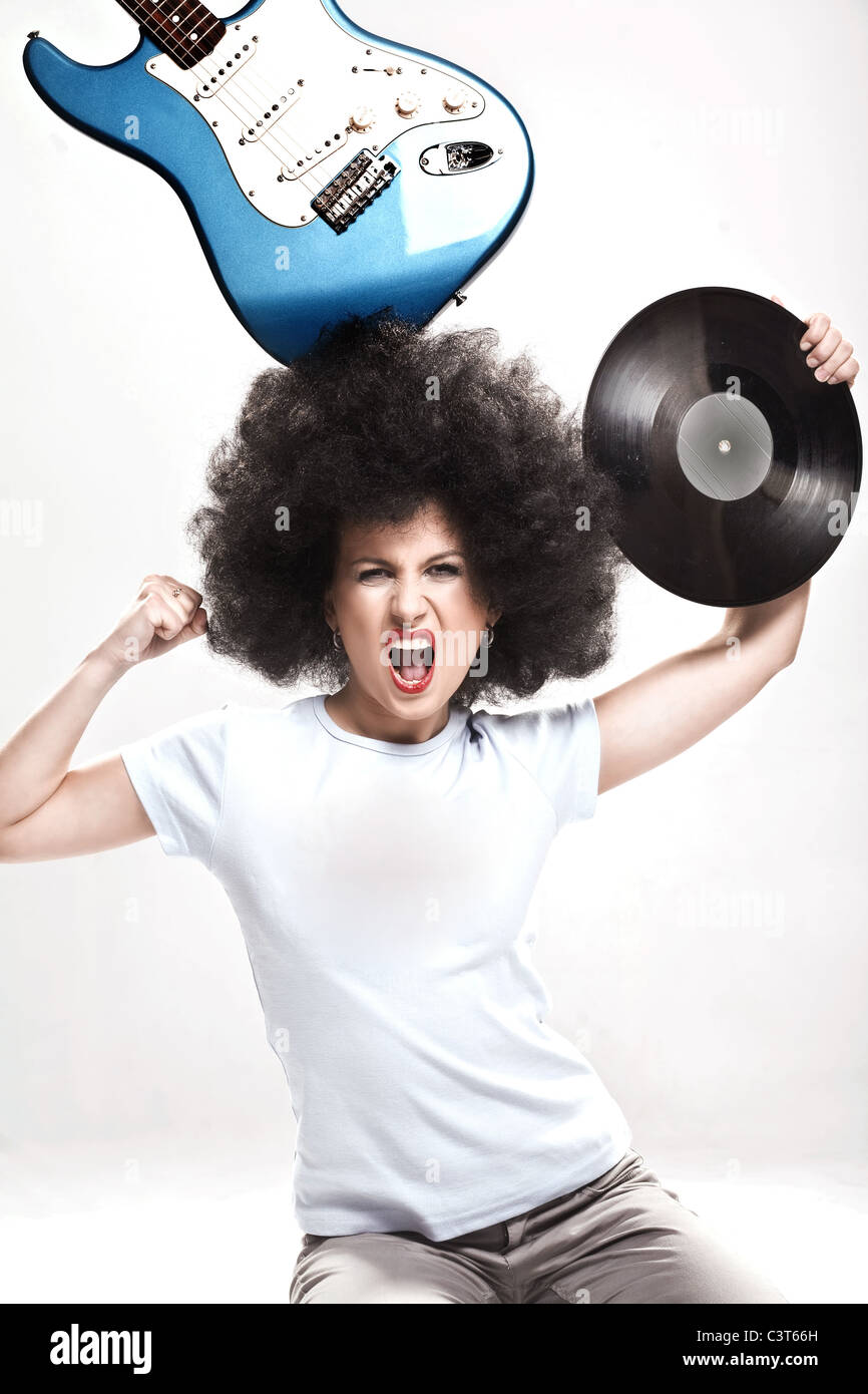 mad rock girl Stock Photo - Alamy