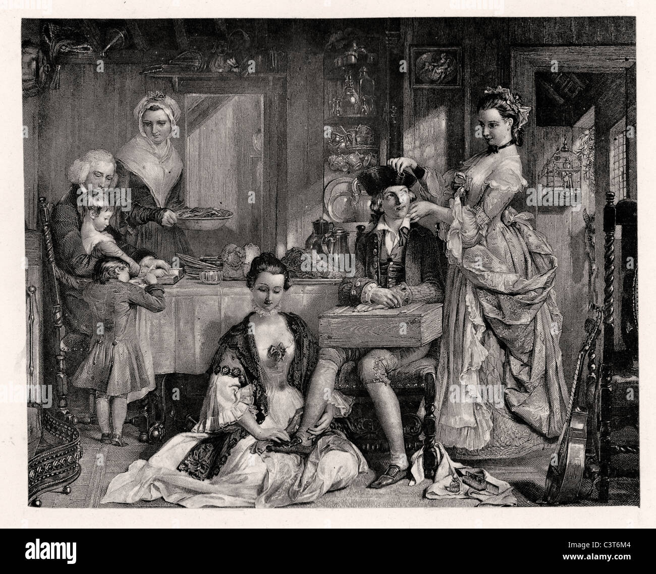 Moses and the green spectacles Daniel Maclise Stock Photo - Alamy