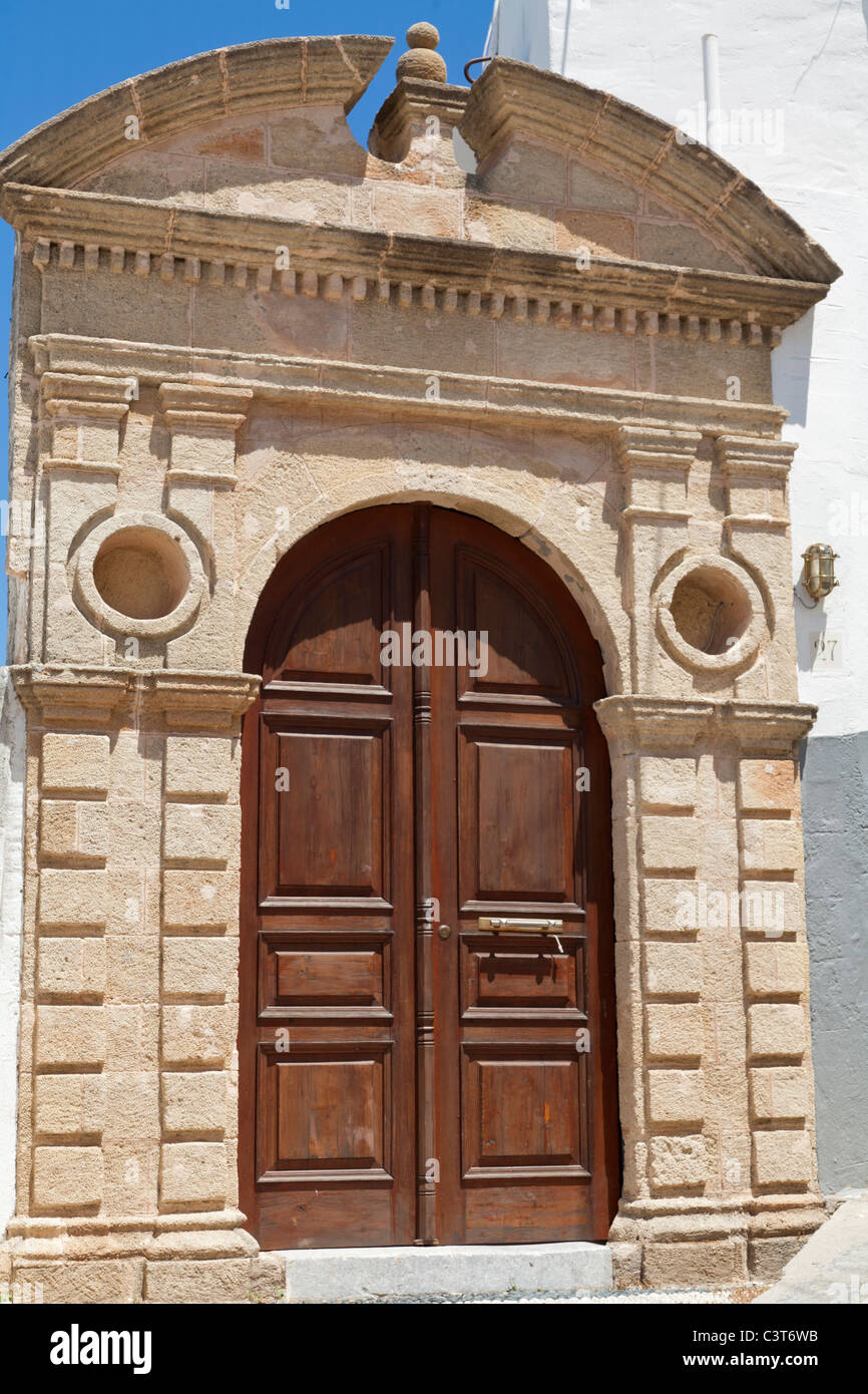 Greek Doorway Entrance Lindos Rhodes Greece Stock Photo - Alamy