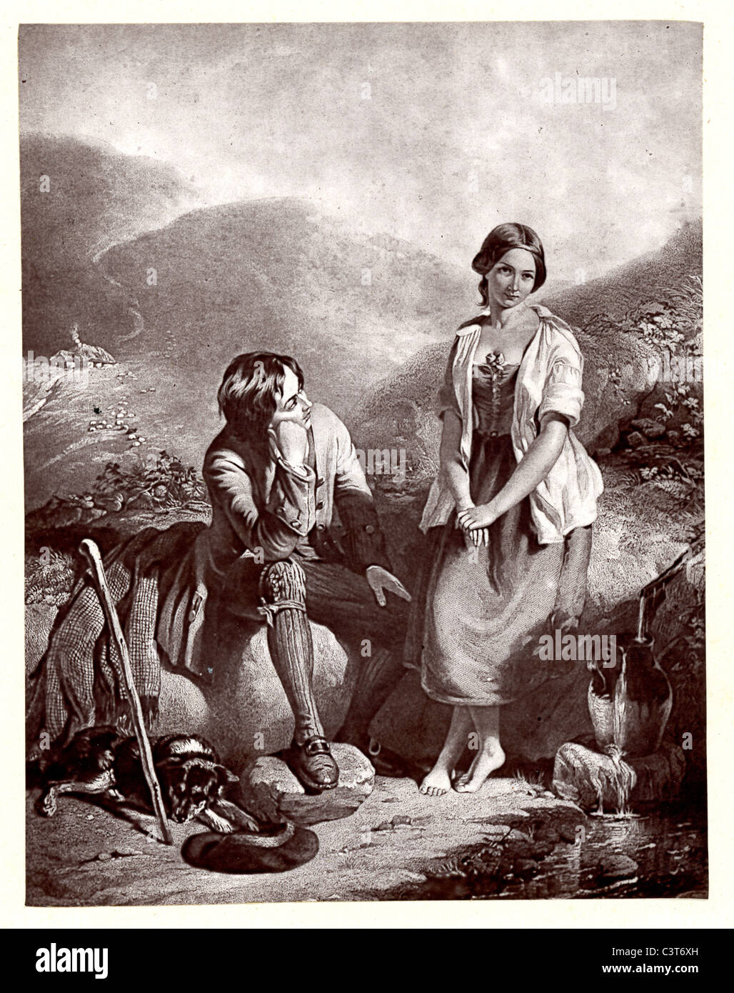 Man courting women victorian hi-res stock photography and images - Alamy