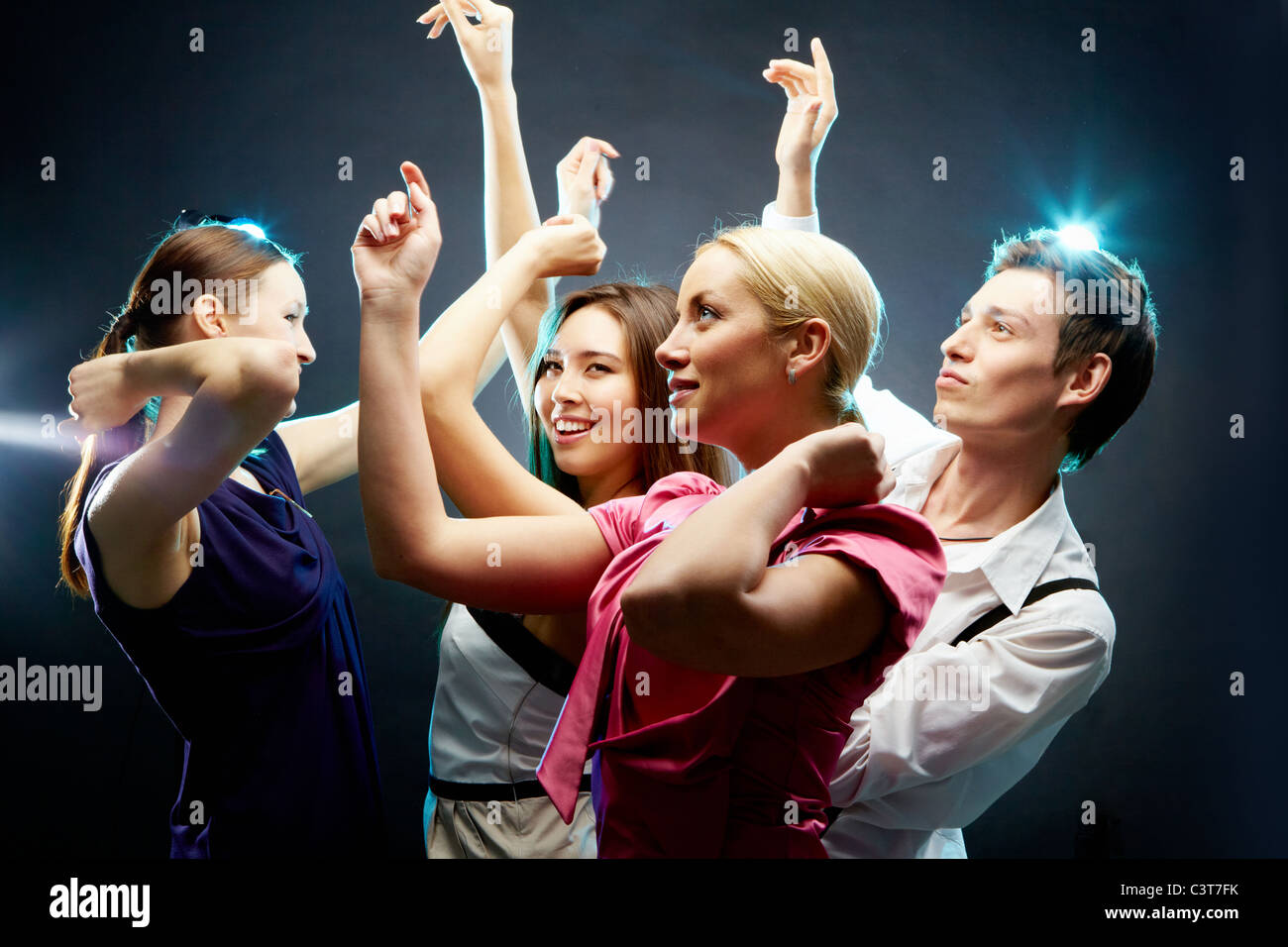 Four young black woman dancing hi-res stock photography and images - Alamy