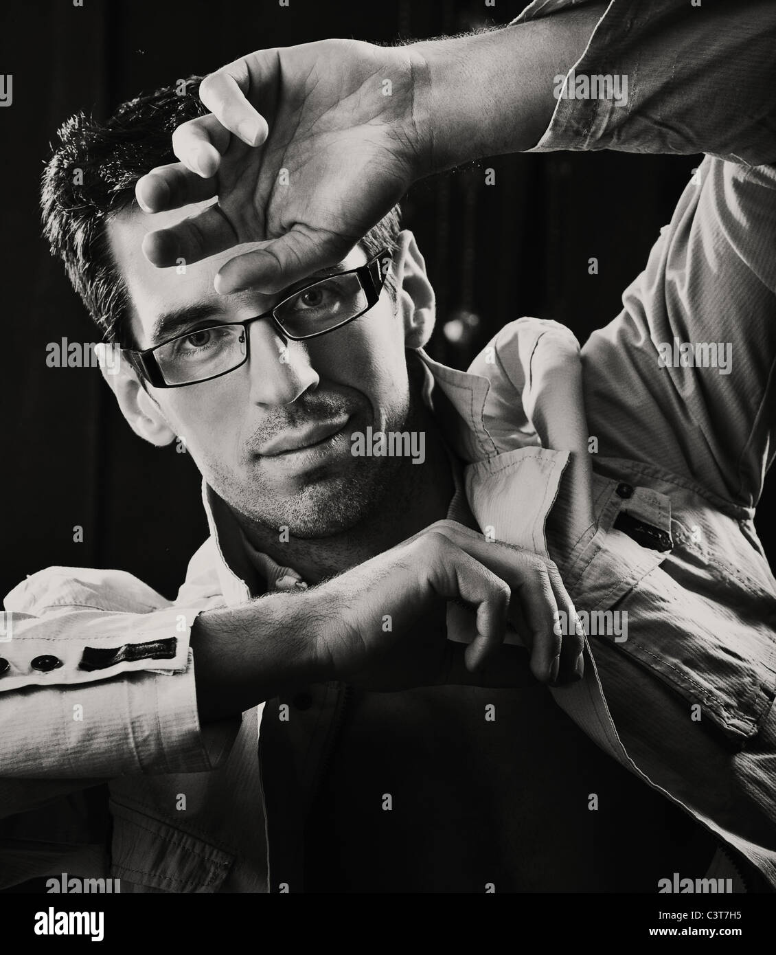 Photo of handsome man posing Stock Photo - Alamy