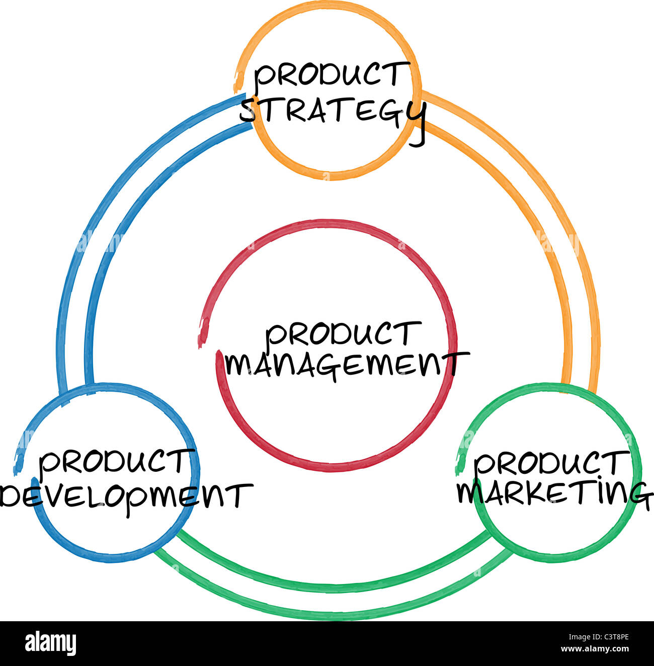 Product management business diagram whiteboard chart illustration Stock ...