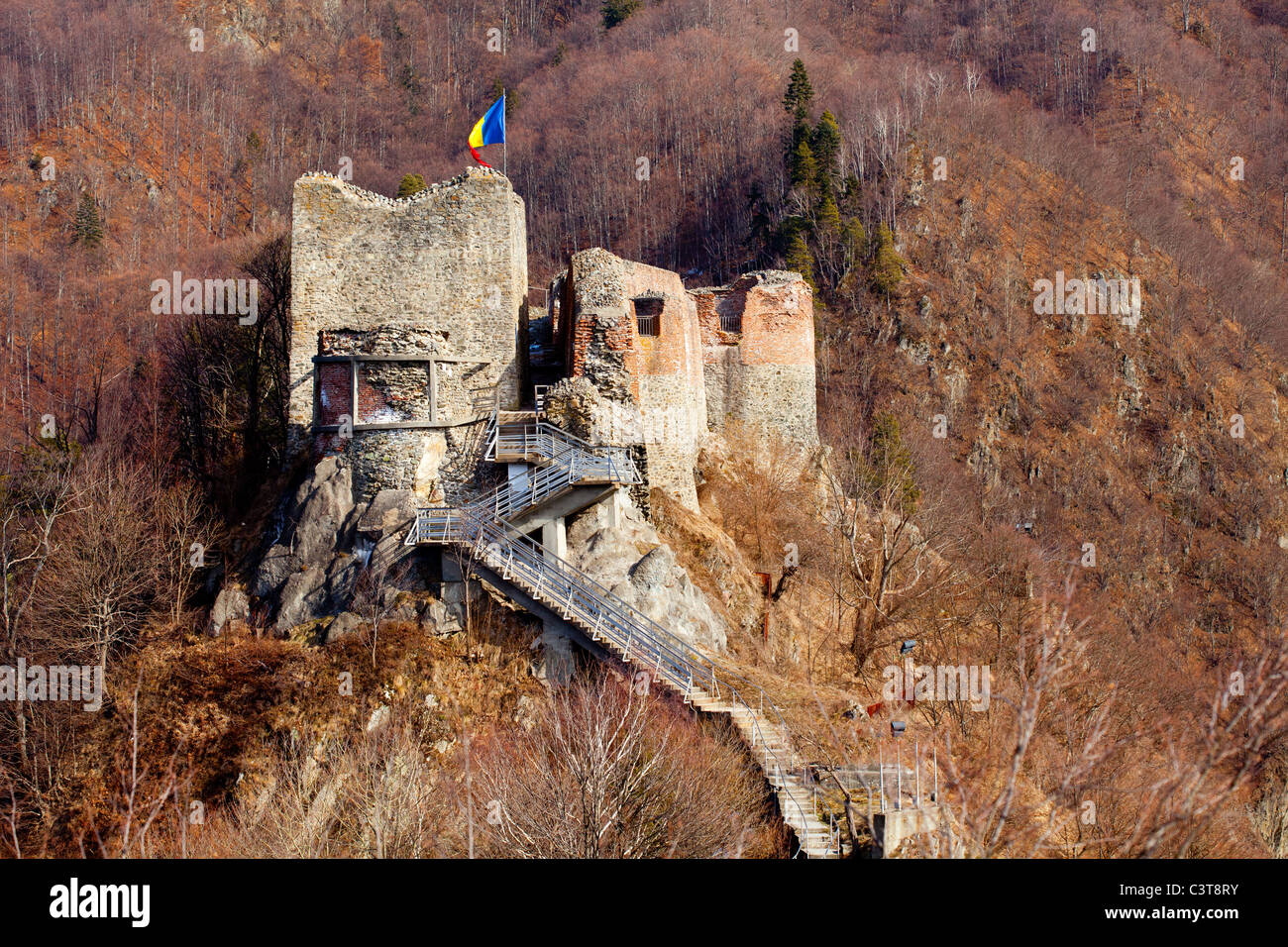 Poienari castle ruins, in Romania - the fortress of Vlad Tepes (Dracula ...