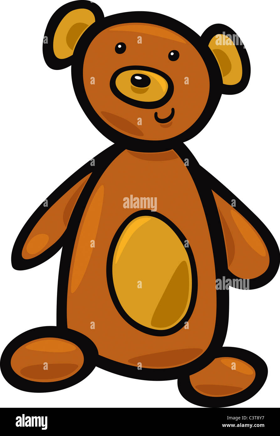 cartoon illustration of cute teddy bear toy Stock Photo - Alamy