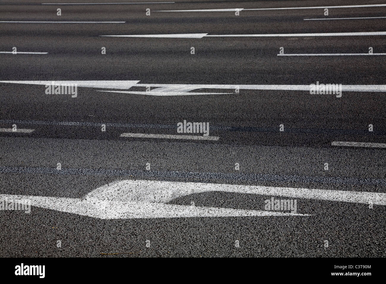 Traffic Lane Arrows Stock Photo - Alamy