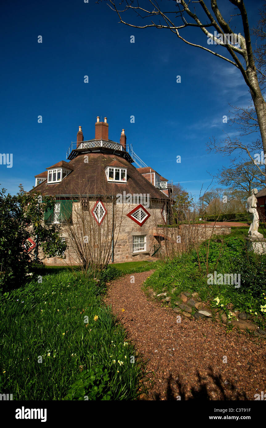 A la Ronde Exmouth Devon UK National Trust sixteen-sided house shells ...