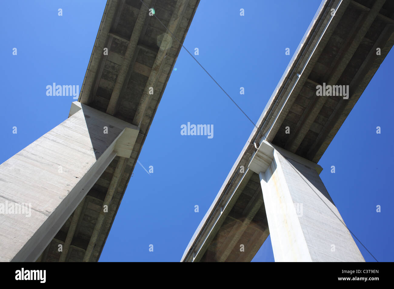 fine image of concrete highway bridge Stock Photo - Alamy