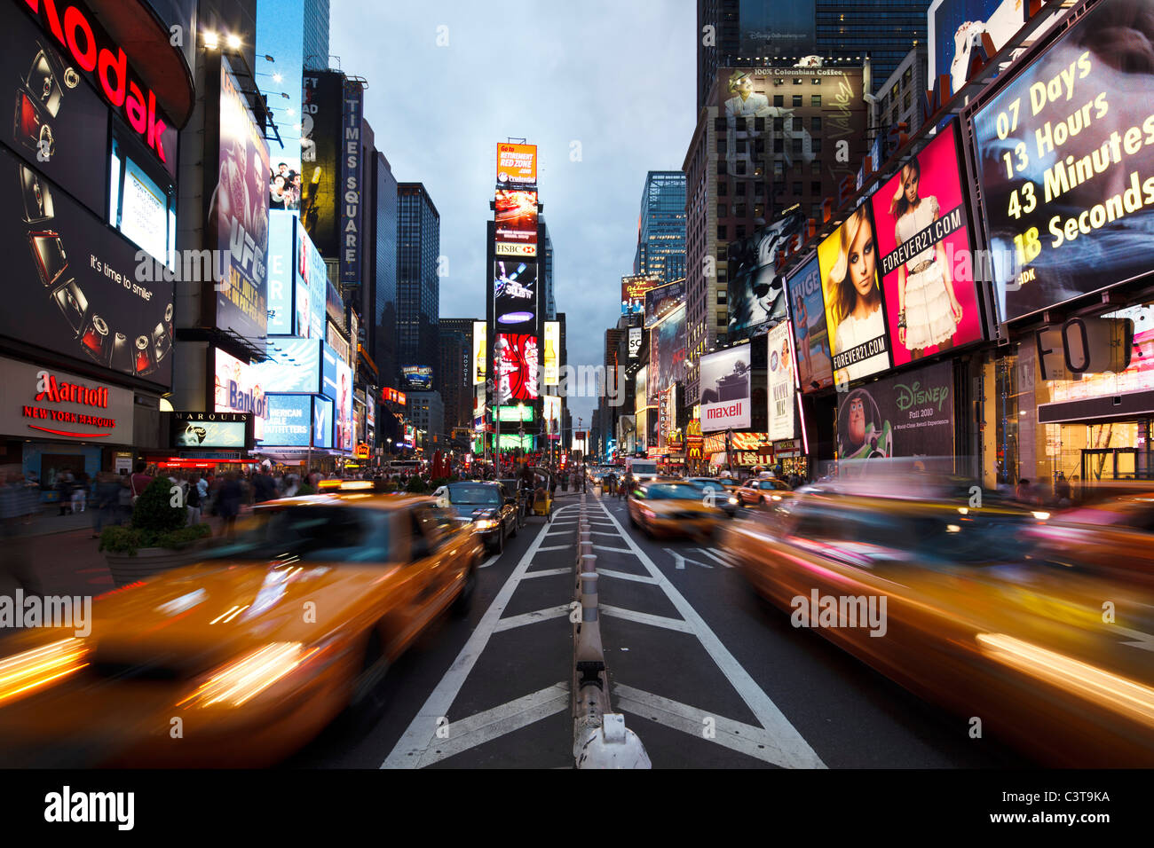 Times Square at Dusk Stock Photo - Alamy