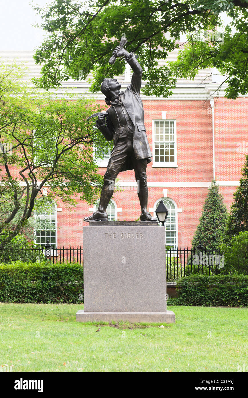 The Signer statue, Philadelphia Stock Photo - Alamy