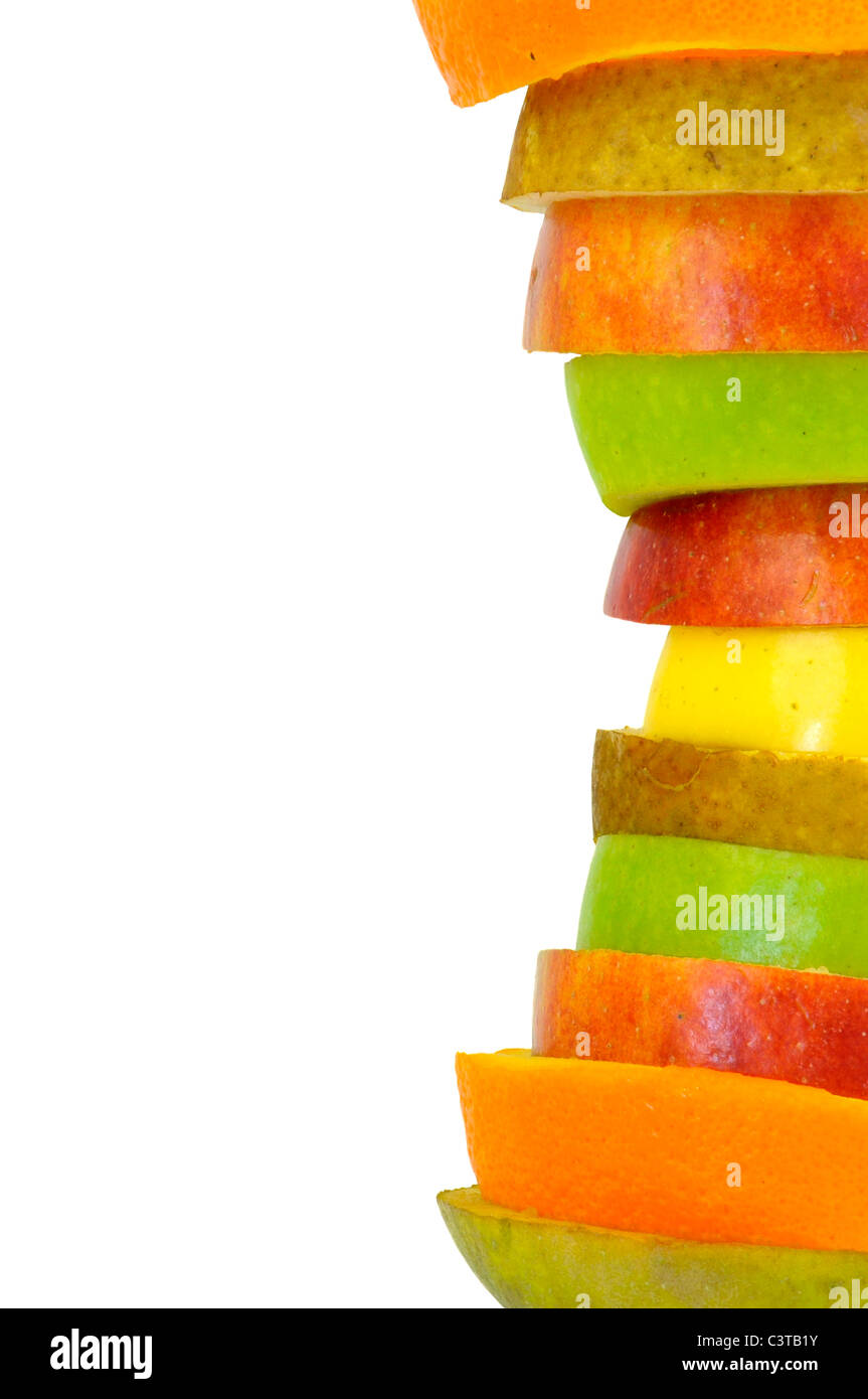 Several fruit slices in close up Stock Photo - Alamy