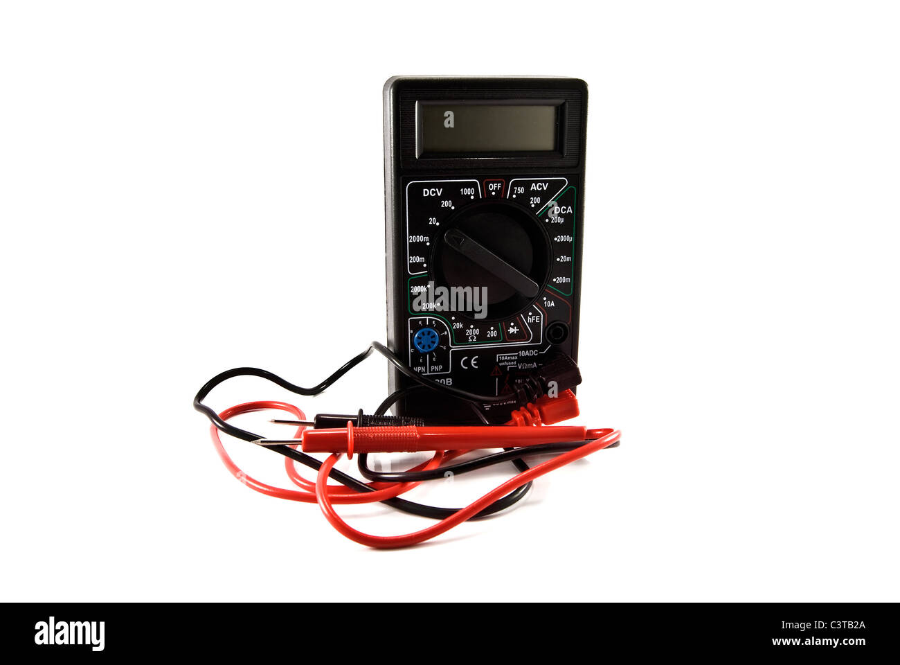 digital multimeter isolated on a white background Stock Photo - Alamy