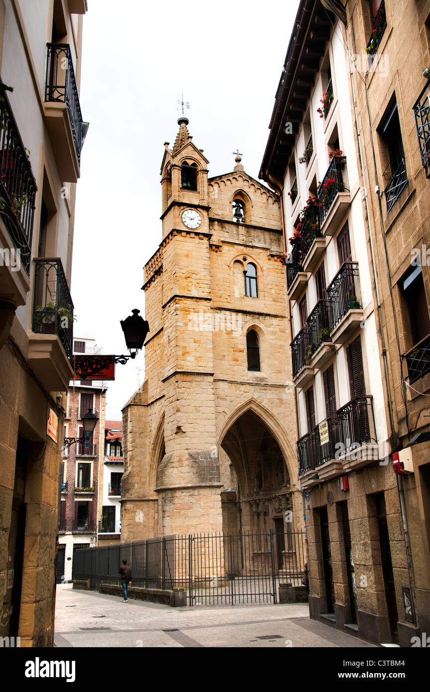San Vicente Church Gothic San Sebastian Spain Basque Country Stock ...