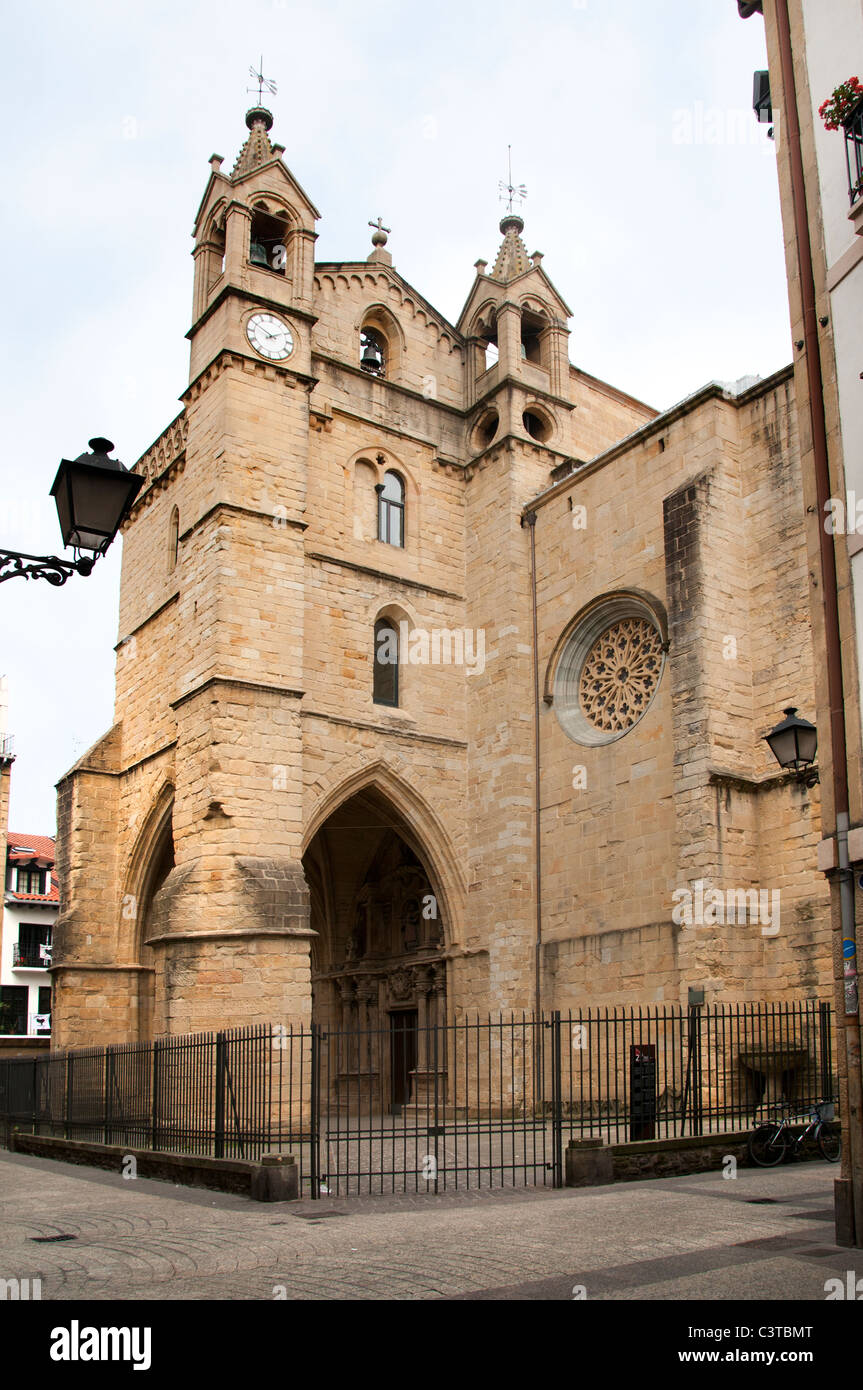 San Vicente Church Gothic San Sebastian Spain Basque Country Stock ...