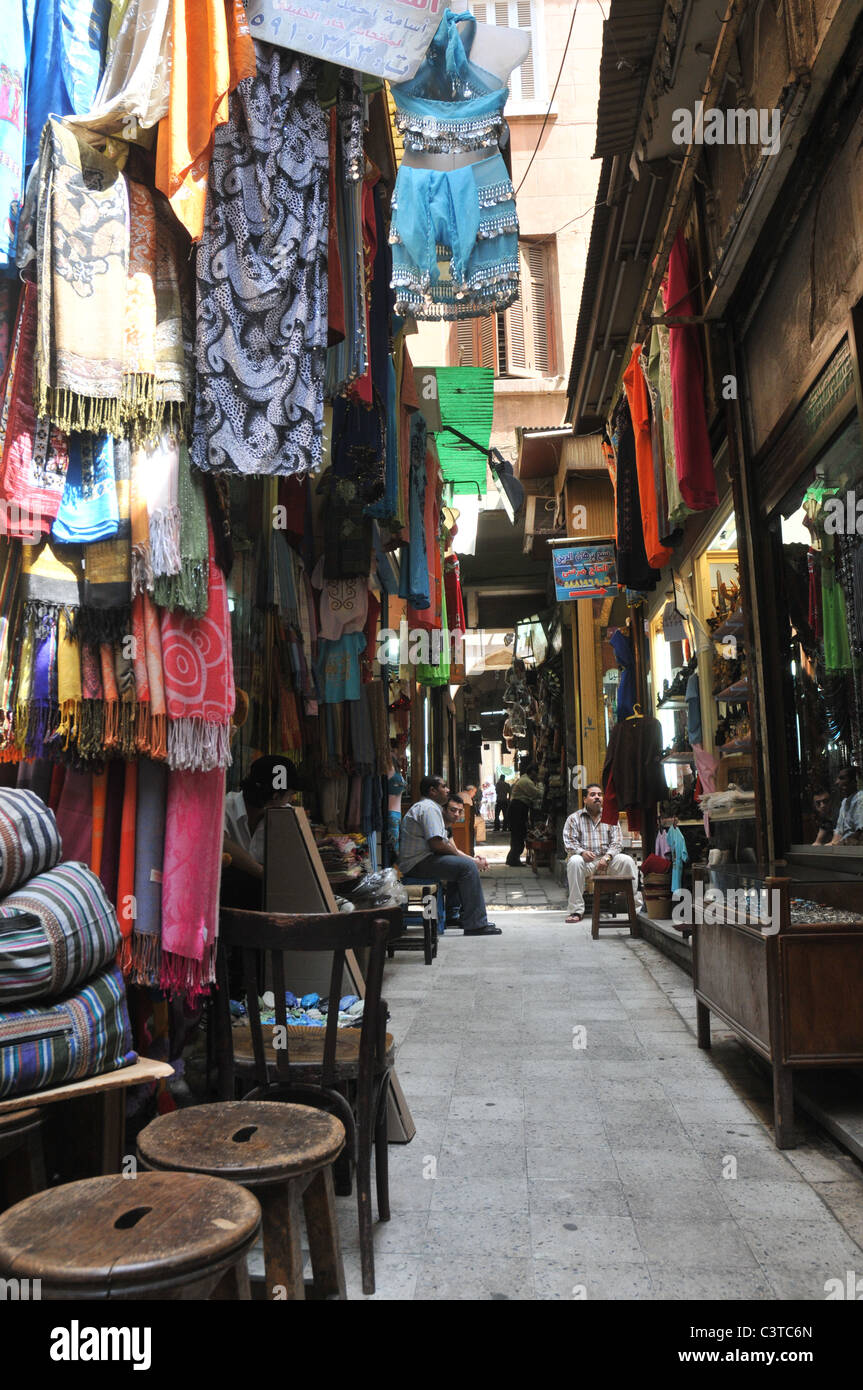 Khan El Khalili is a major souk or bazaar in the Islamic district of Cairo, attracting both ...