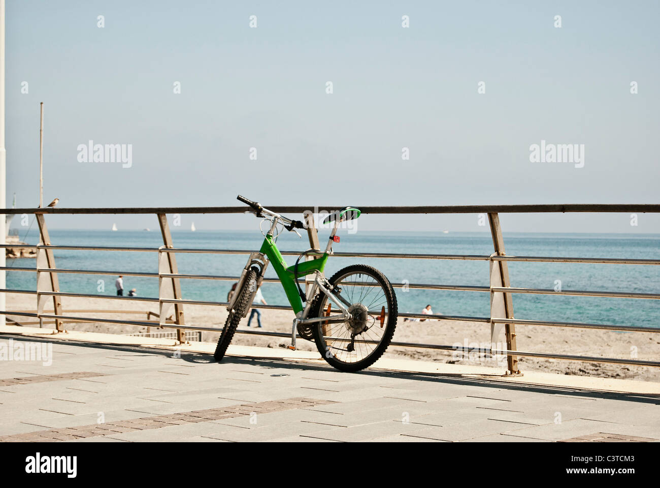 cycling on the seafront, Loano, Italy Stock Photo - Alamy