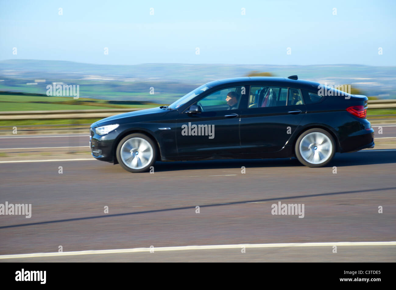 Car on the M62 Stock Photo - Alamy