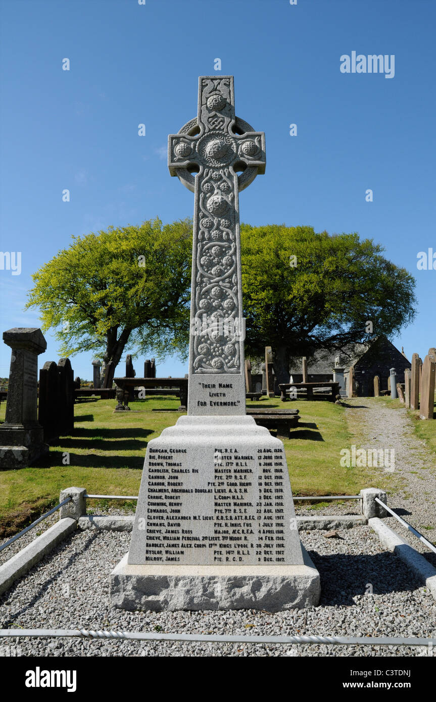 Celtic cross memorial, Parish Church, Colvend, Dumfries and Galloway ...