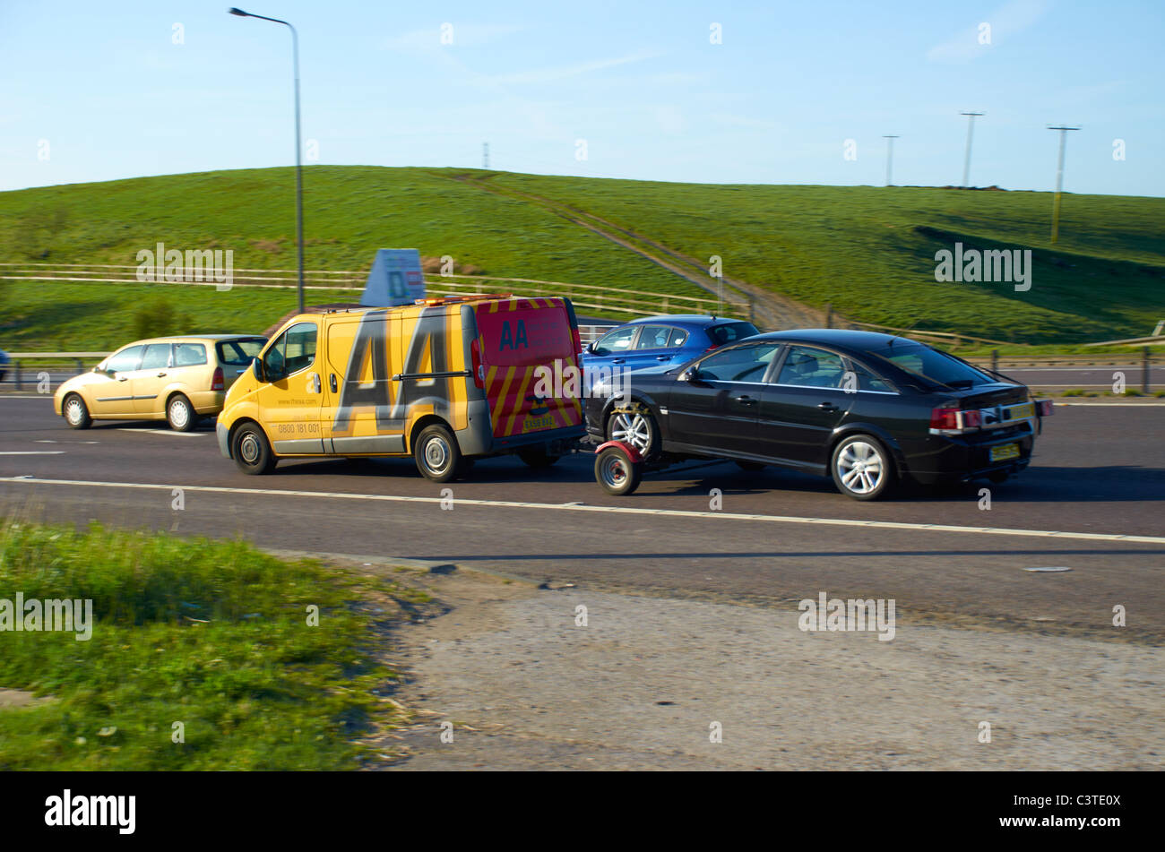 Aa recovery vehicle towing car hi-res stock photography and images - Alamy