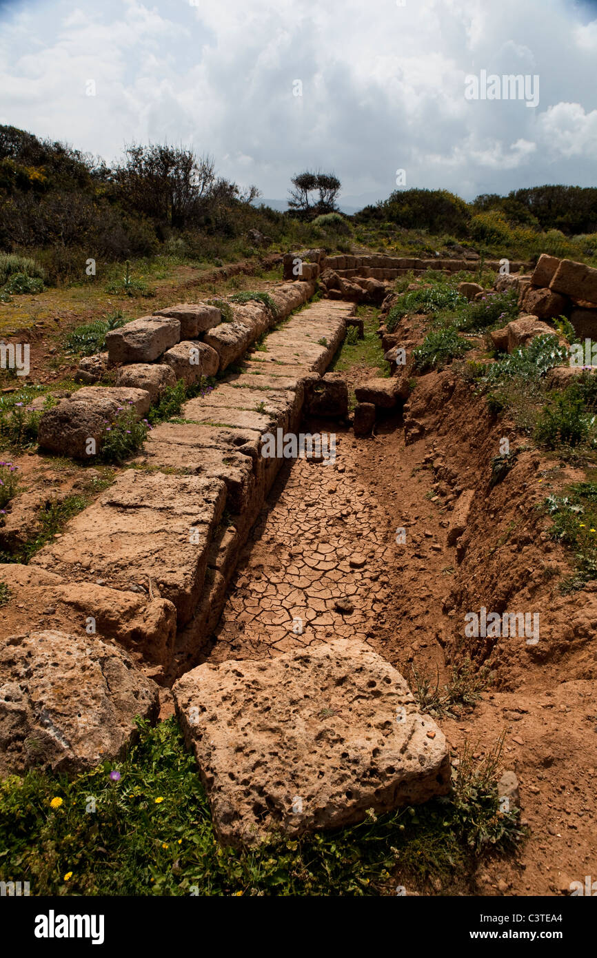 The ancient harbour at Falassarna, Crete Stock Photo - Alamy