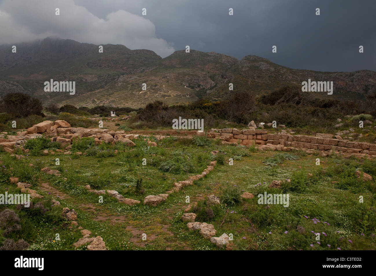 The ancient harbour at Falassarna, Crete Stock Photo - Alamy