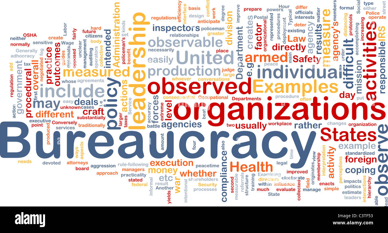 Background concept wordcloud illustration of bureaucracy Stock Photo ...