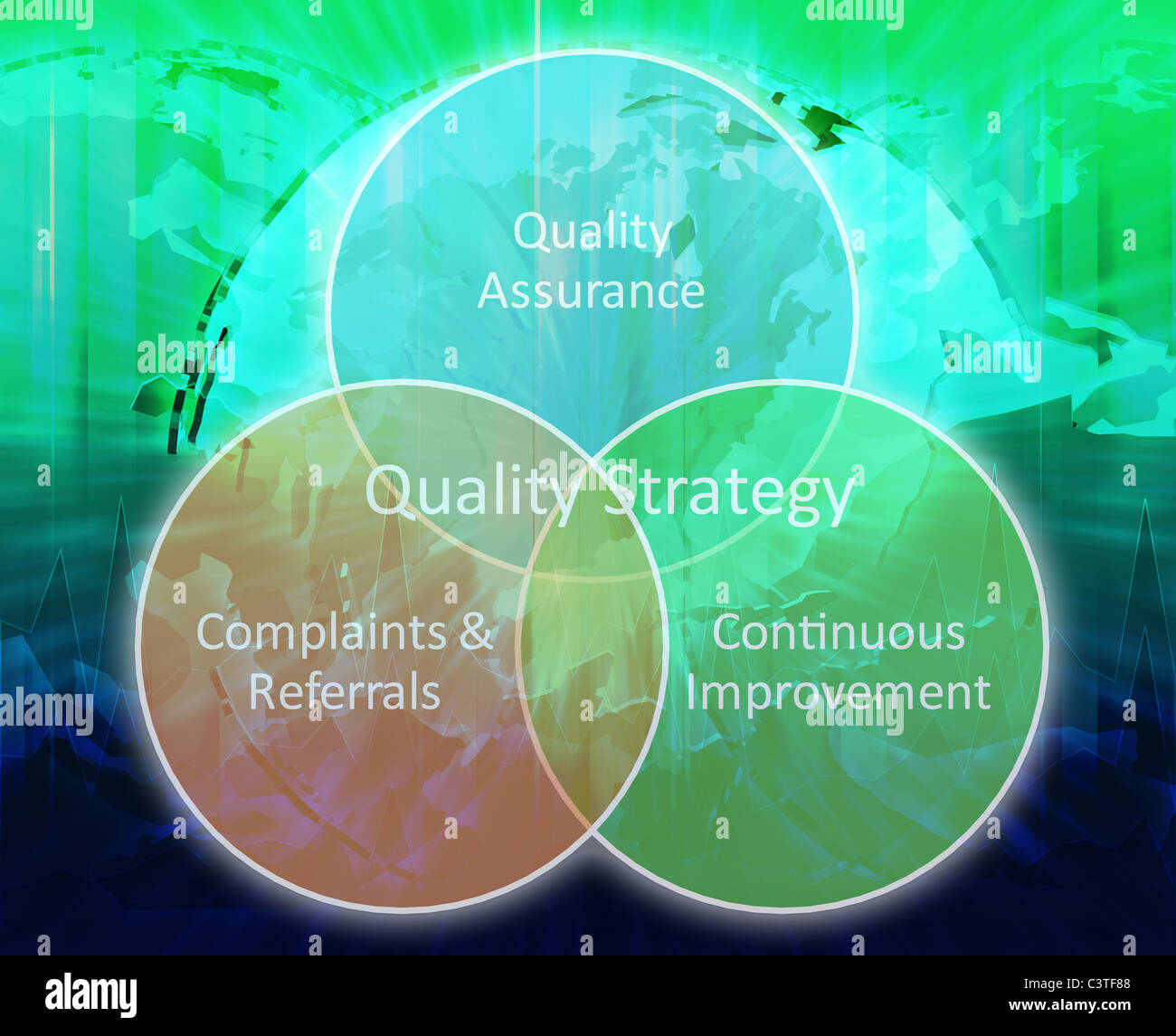 Quality strategy business diagram management concept chart illustration ...
