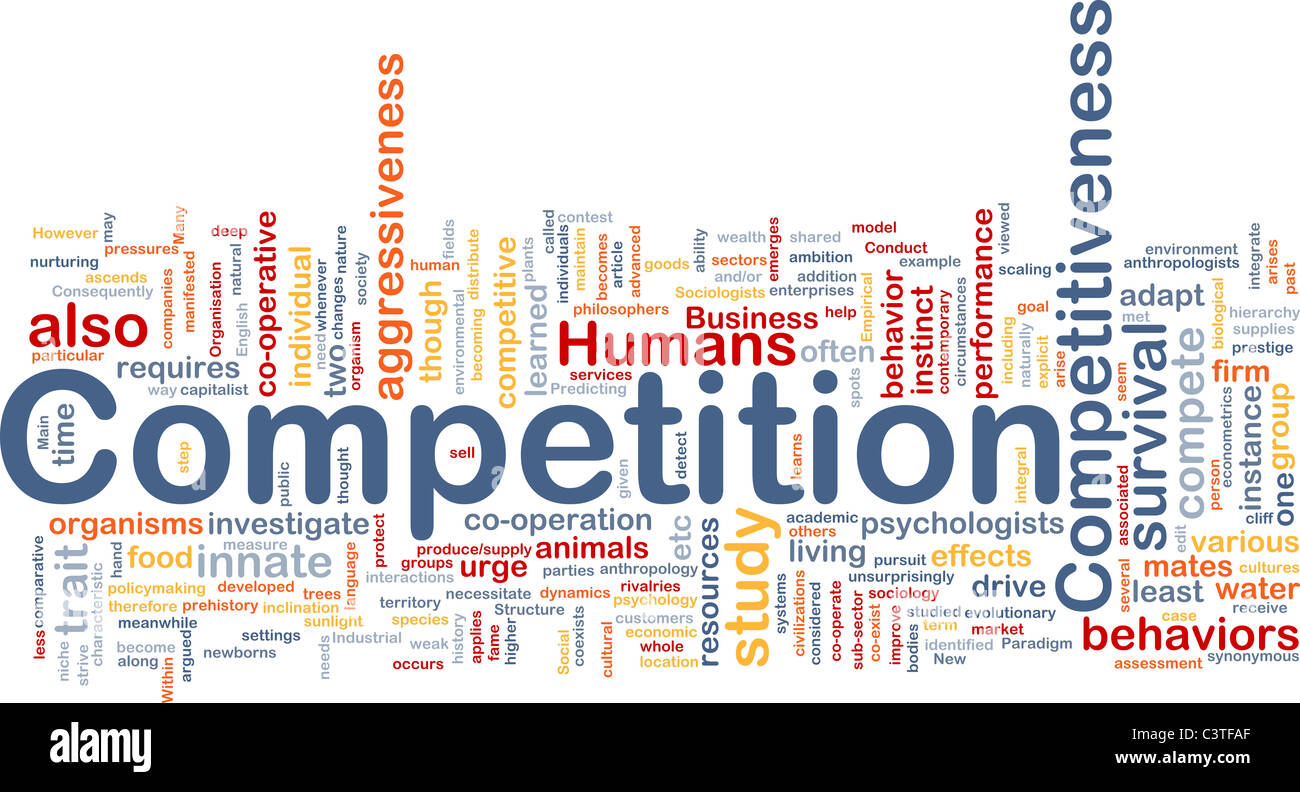 Background concept wordcloud illustration of competition Stock Photo ...