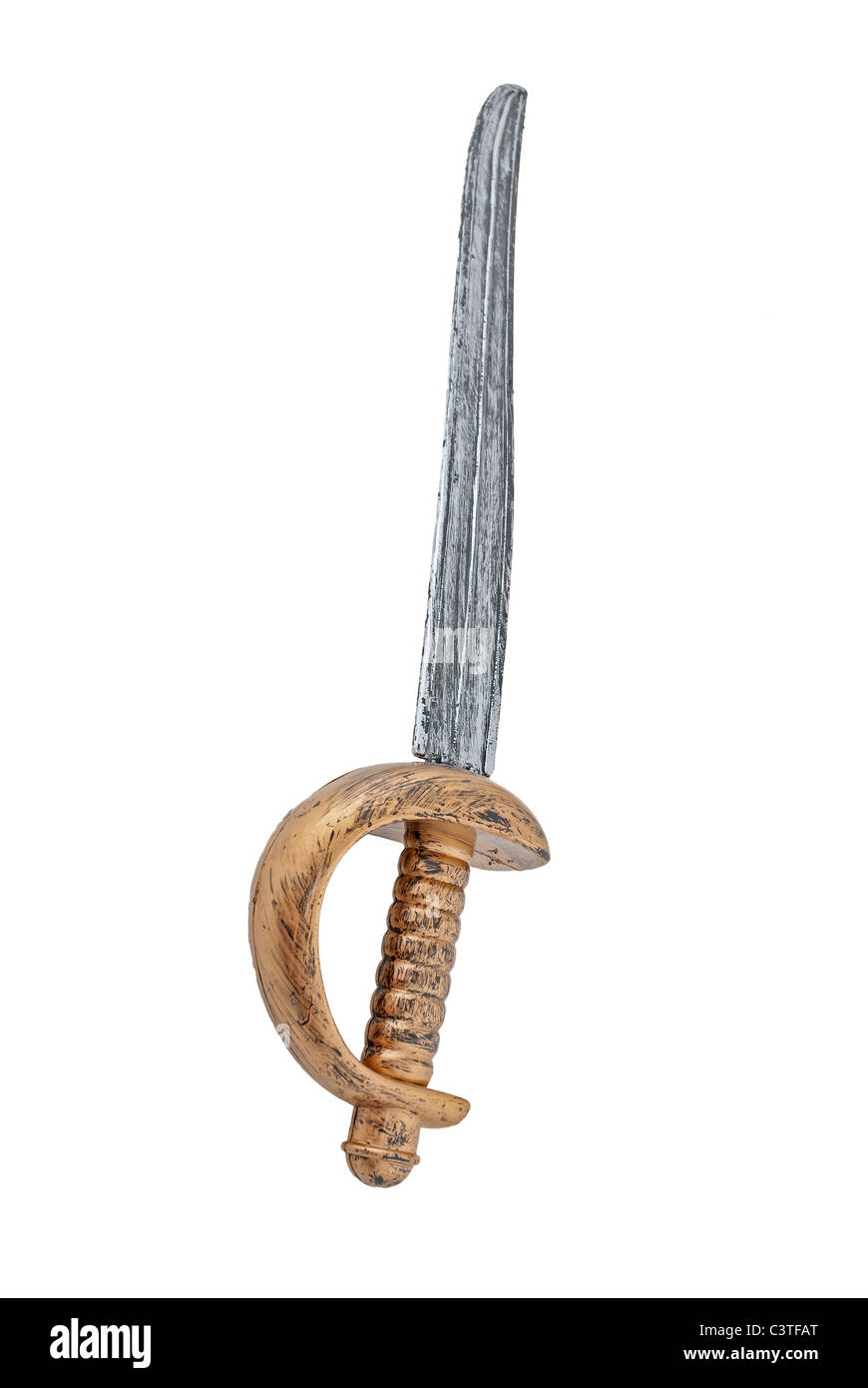 Fake plastic pirate sword isolated on a white background Stock Photo ...