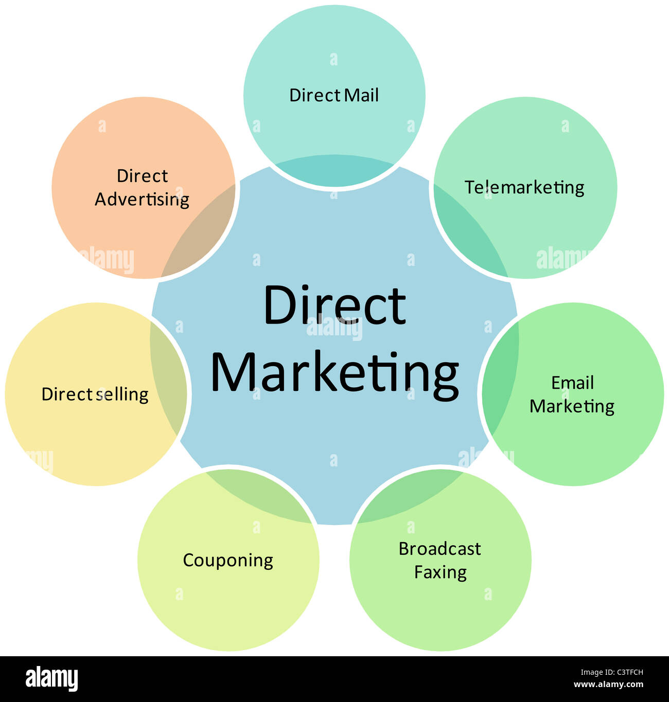 Direct marketing business diagram management strategy chart ...