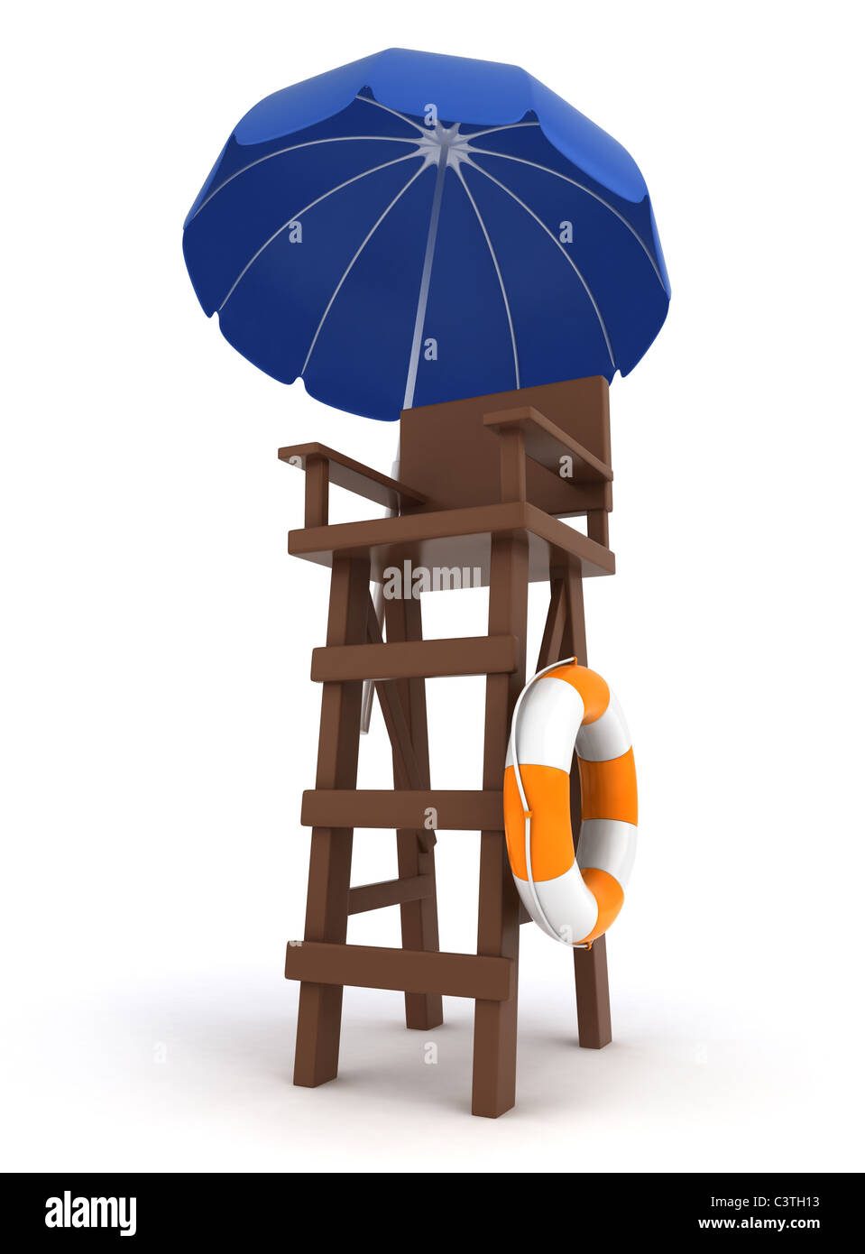 3D Illustration of a Lifeguard Post Stock Photo - Alamy