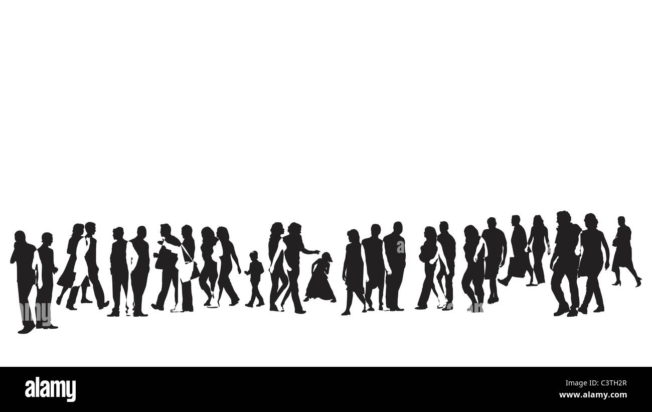 Computer graphics crowd people human hi-res stock photography and ...